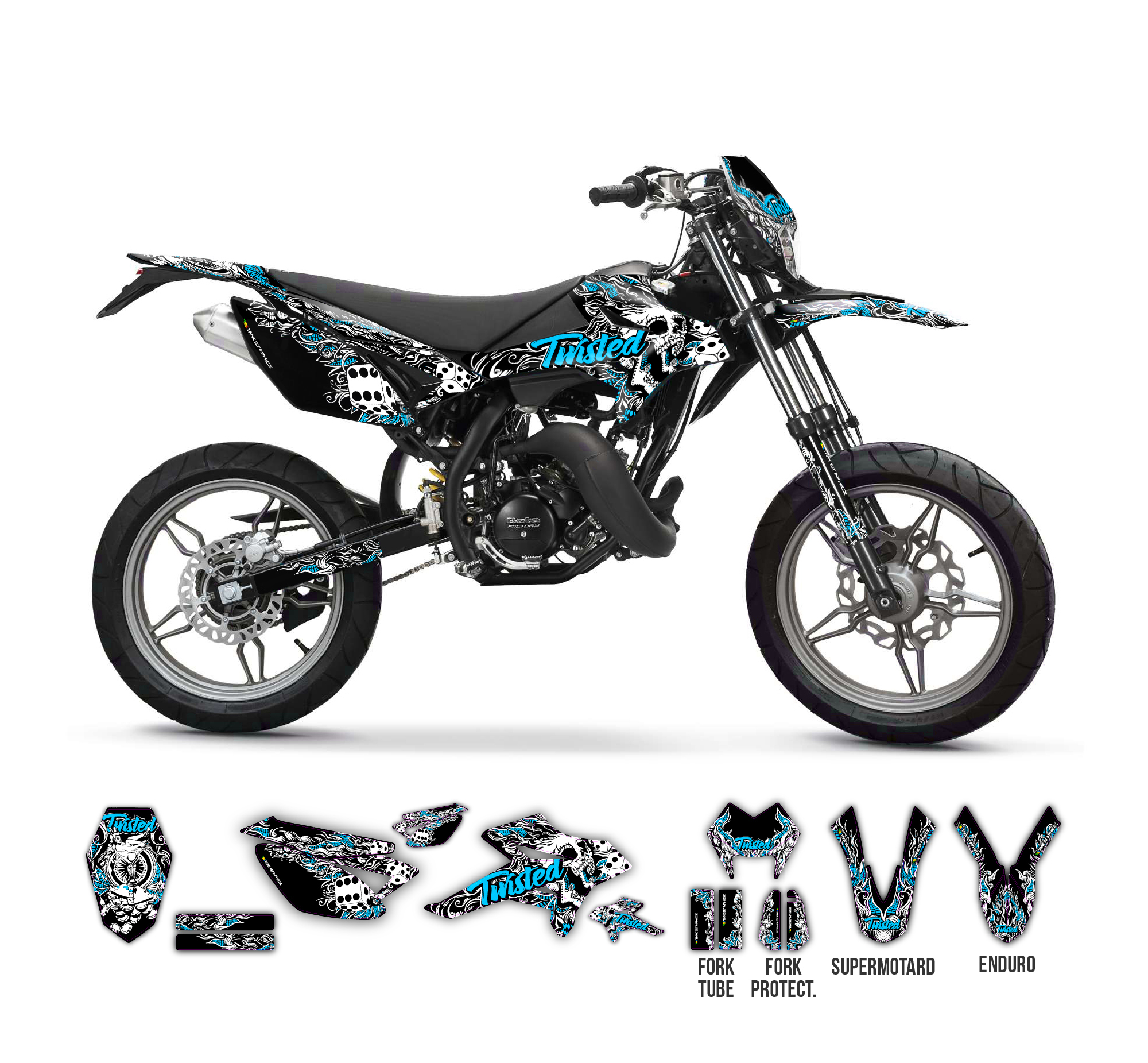Twisted Series graphics kit for Beta RR 50 • TMX Graphics