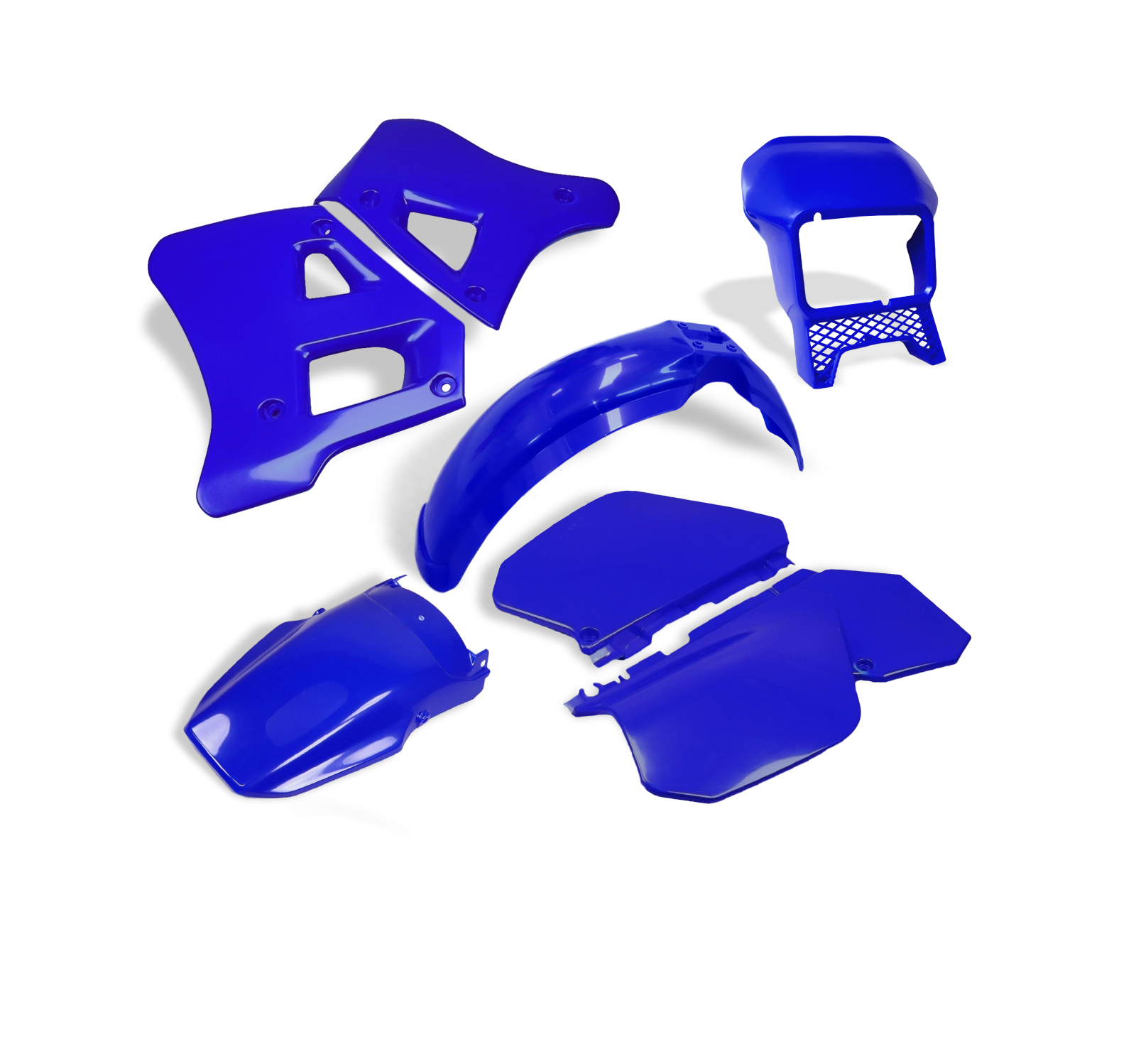 HP Plastics kit (7 pieces) - OEM Style • Compatible with YAMAHA DT 125/ ...