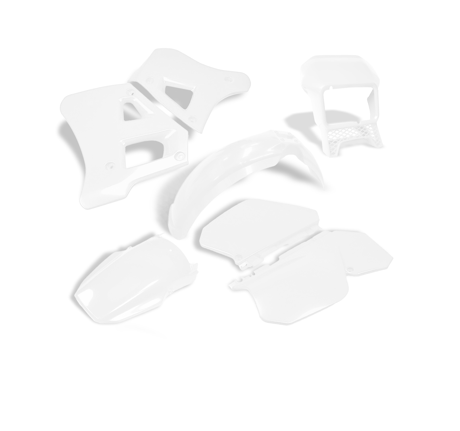HP Plastics kit (7 pieces) - OEM Style • Compatible with YAMAHA DT 125/ ...