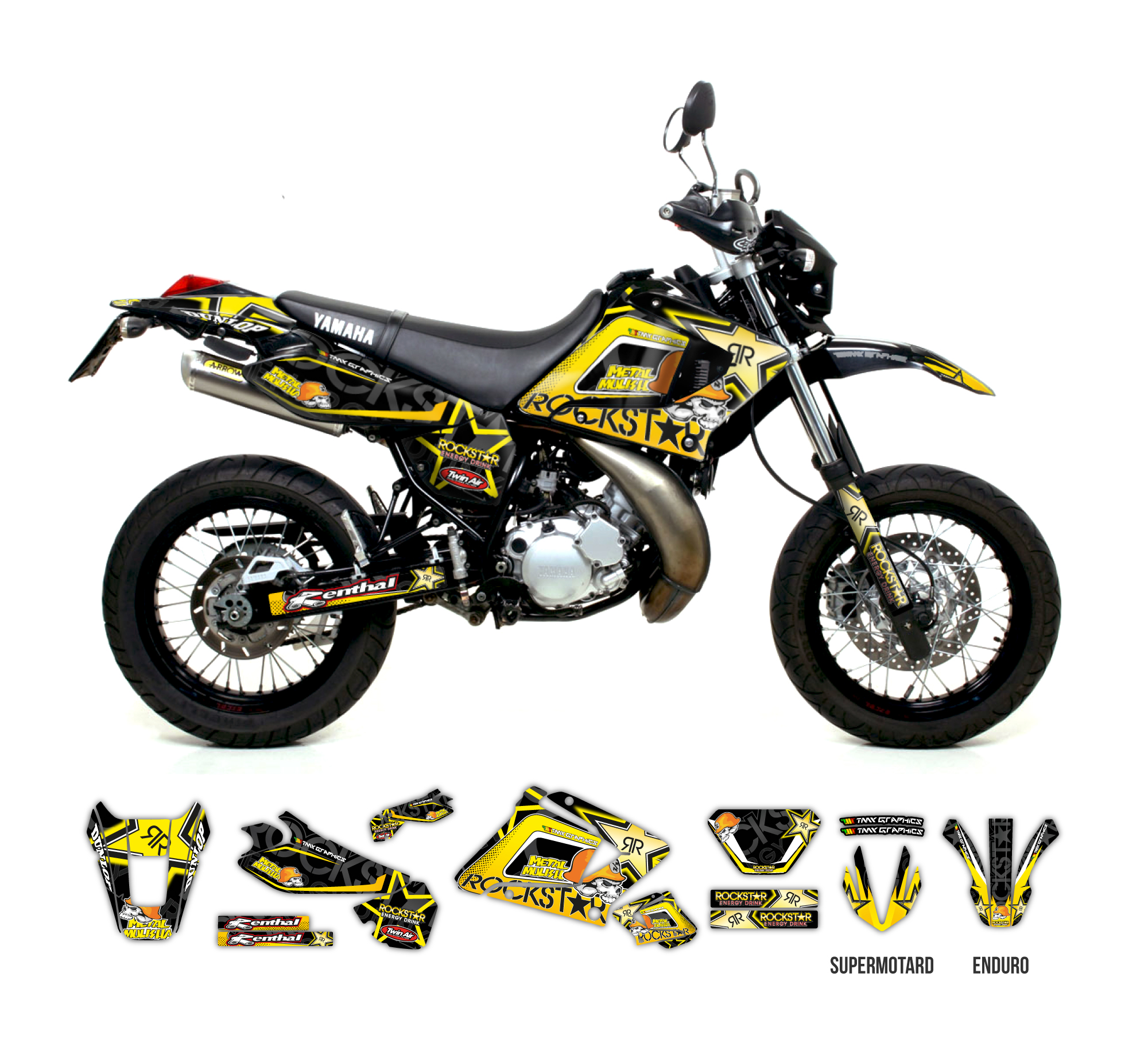 Metal Mulisha Series graphics kit for Yamaha DT 125 • TMX Graphics