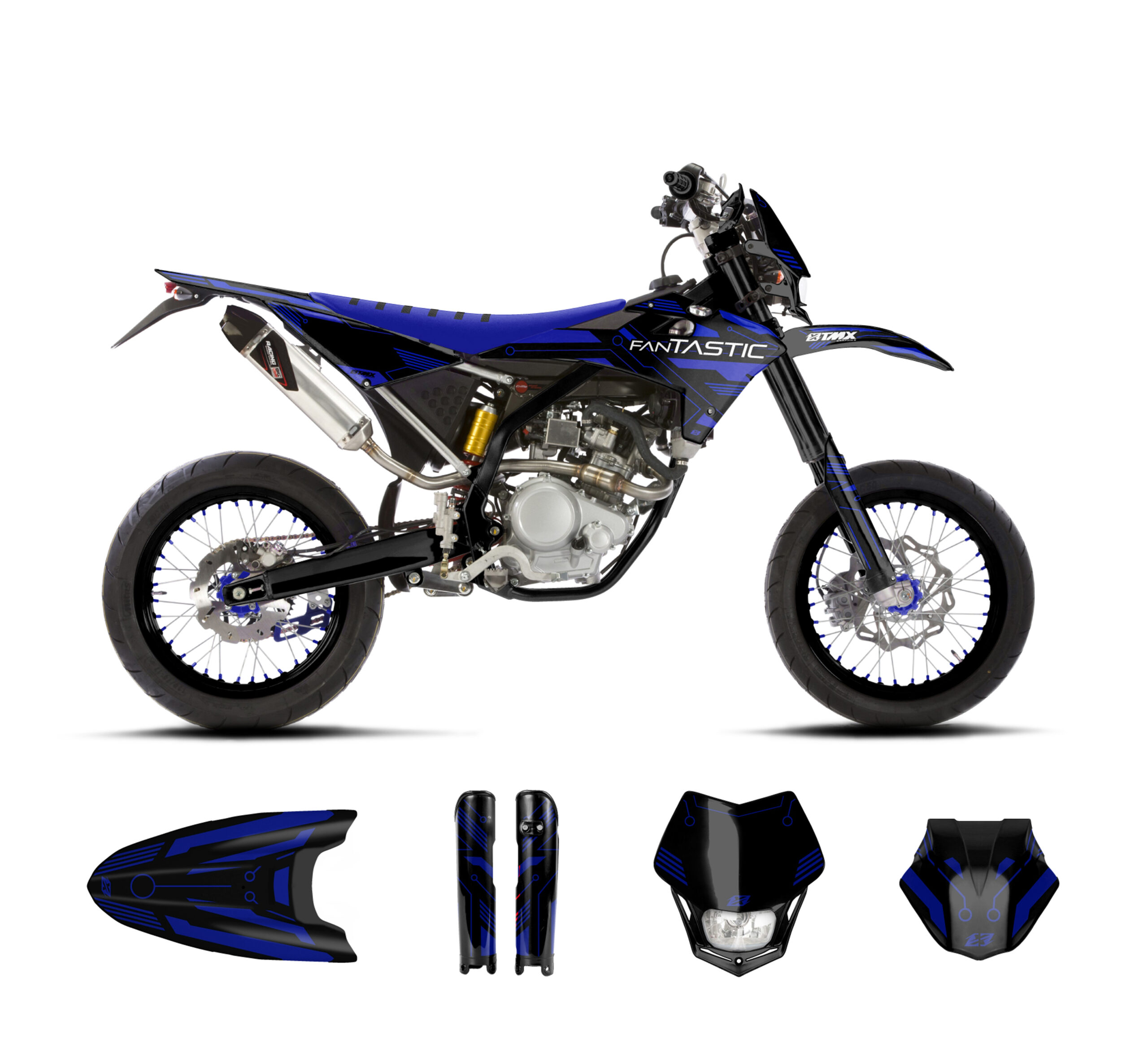 Cyber Series graphics kit for Fantic 50 and 125 • TMX Graphics