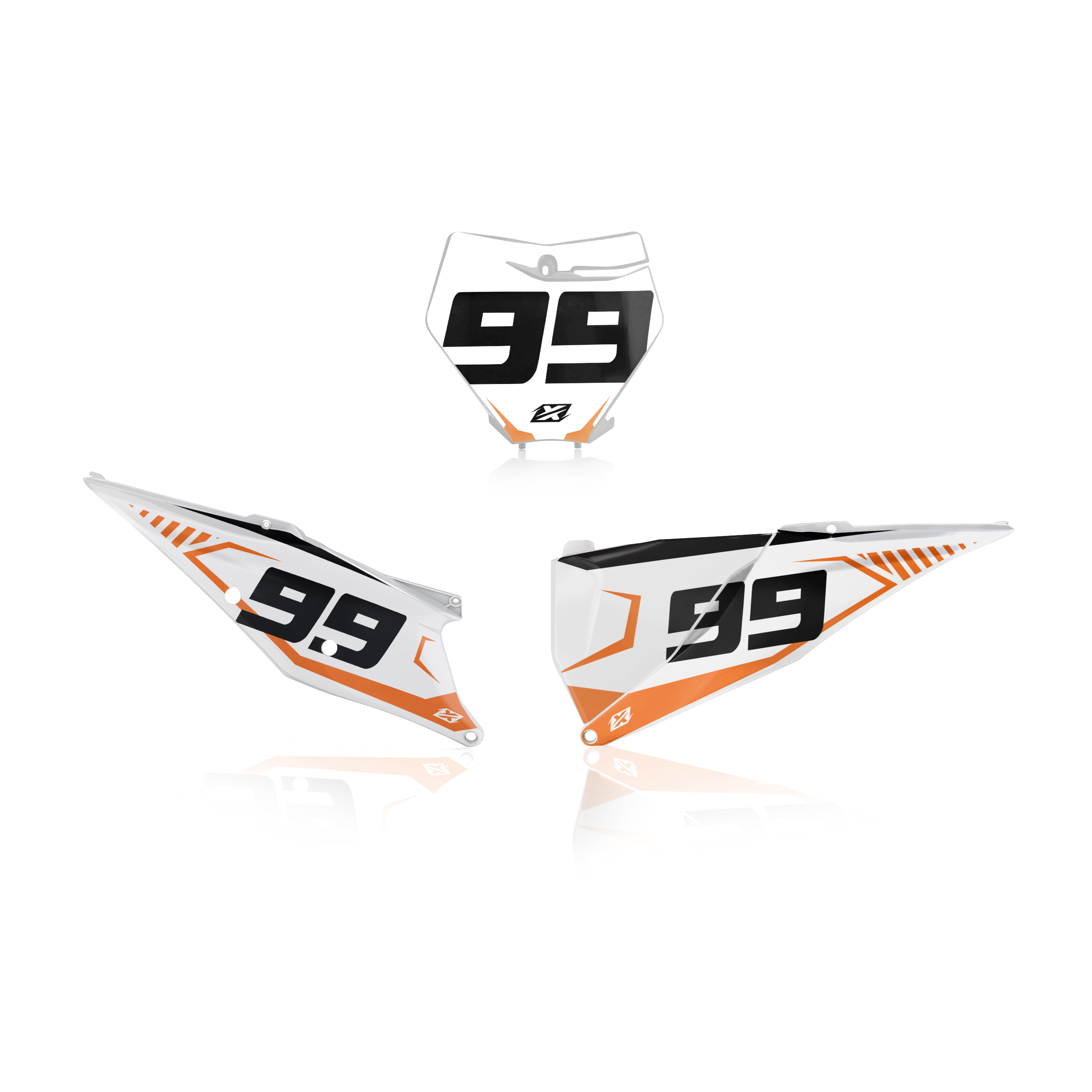 KTM Number Plates Graphics - Scorpion Series • TMX Graphics