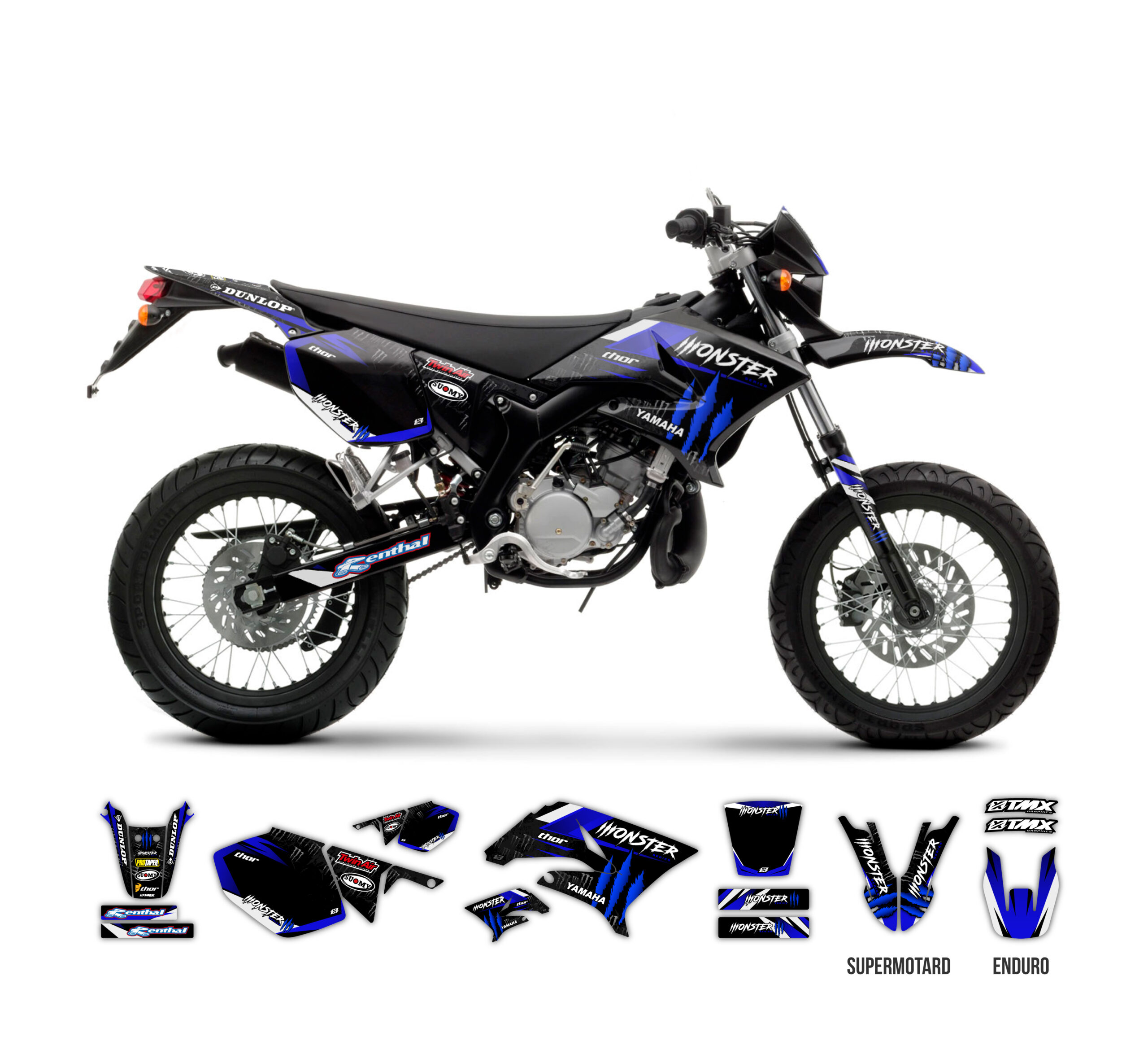 Monster Series graphics kit for Yamaha DT 50 • TMX Graphics
