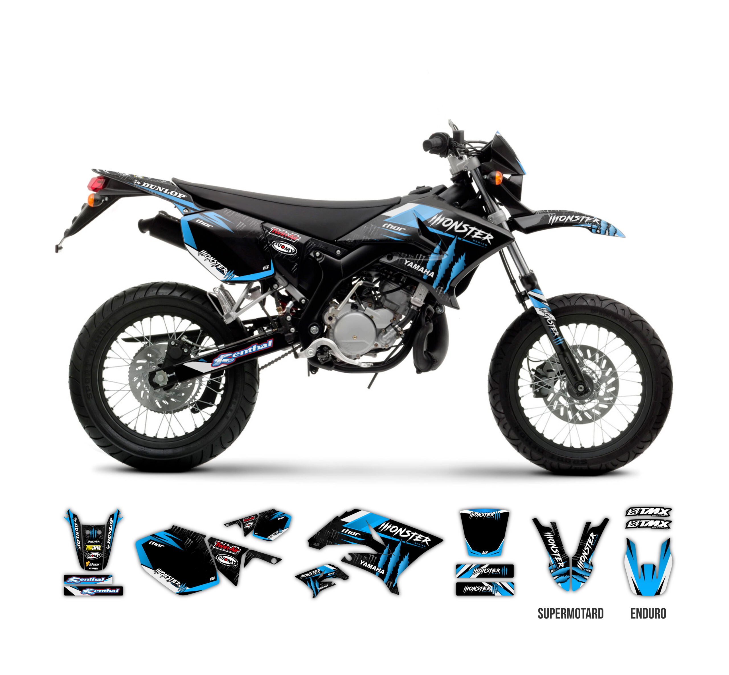 Monster Series graphics kit for Yamaha DT 50 • TMX Graphics