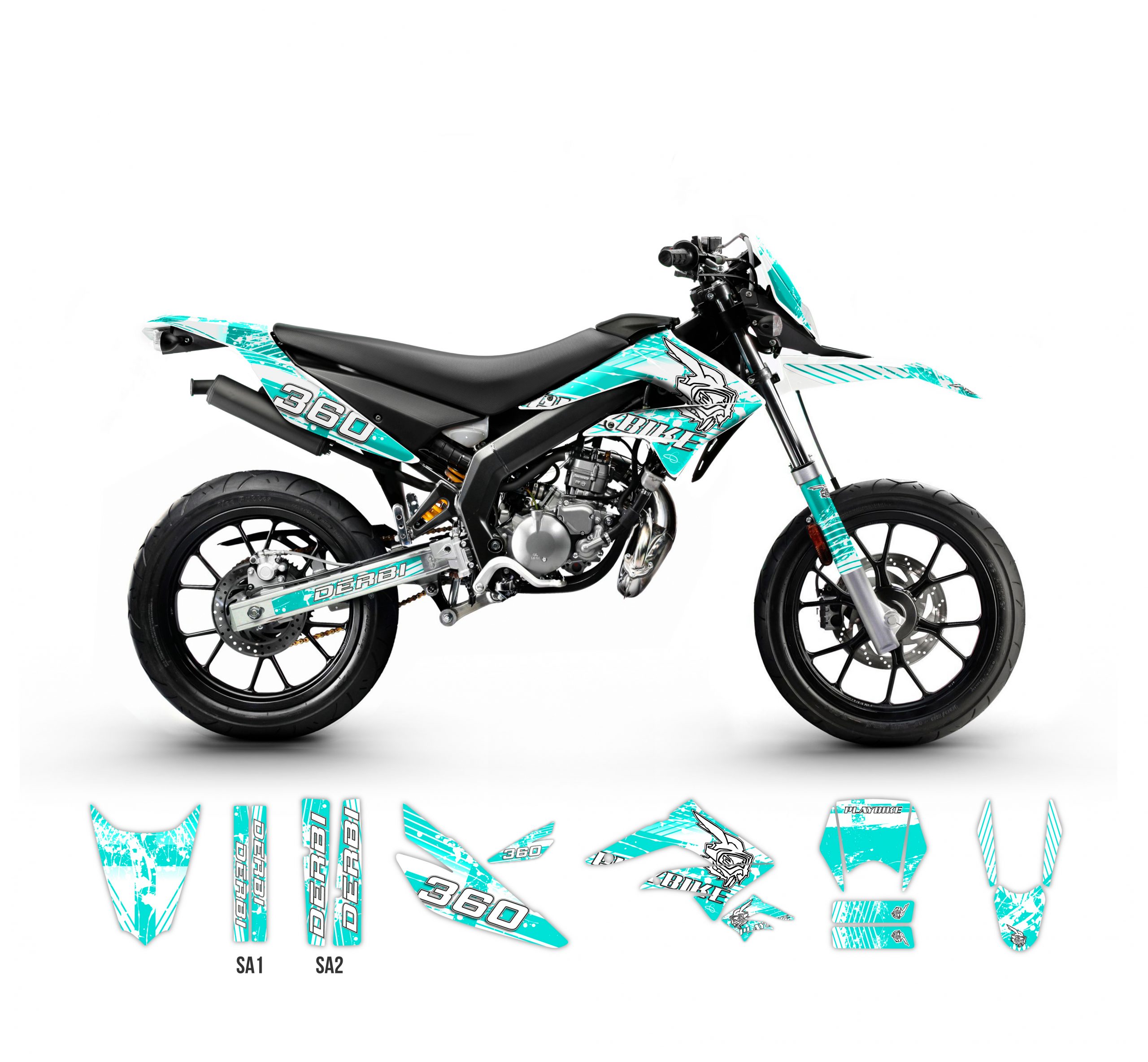 MXON Series graphics kit for Derbi Senda 50 • TMX Graphics