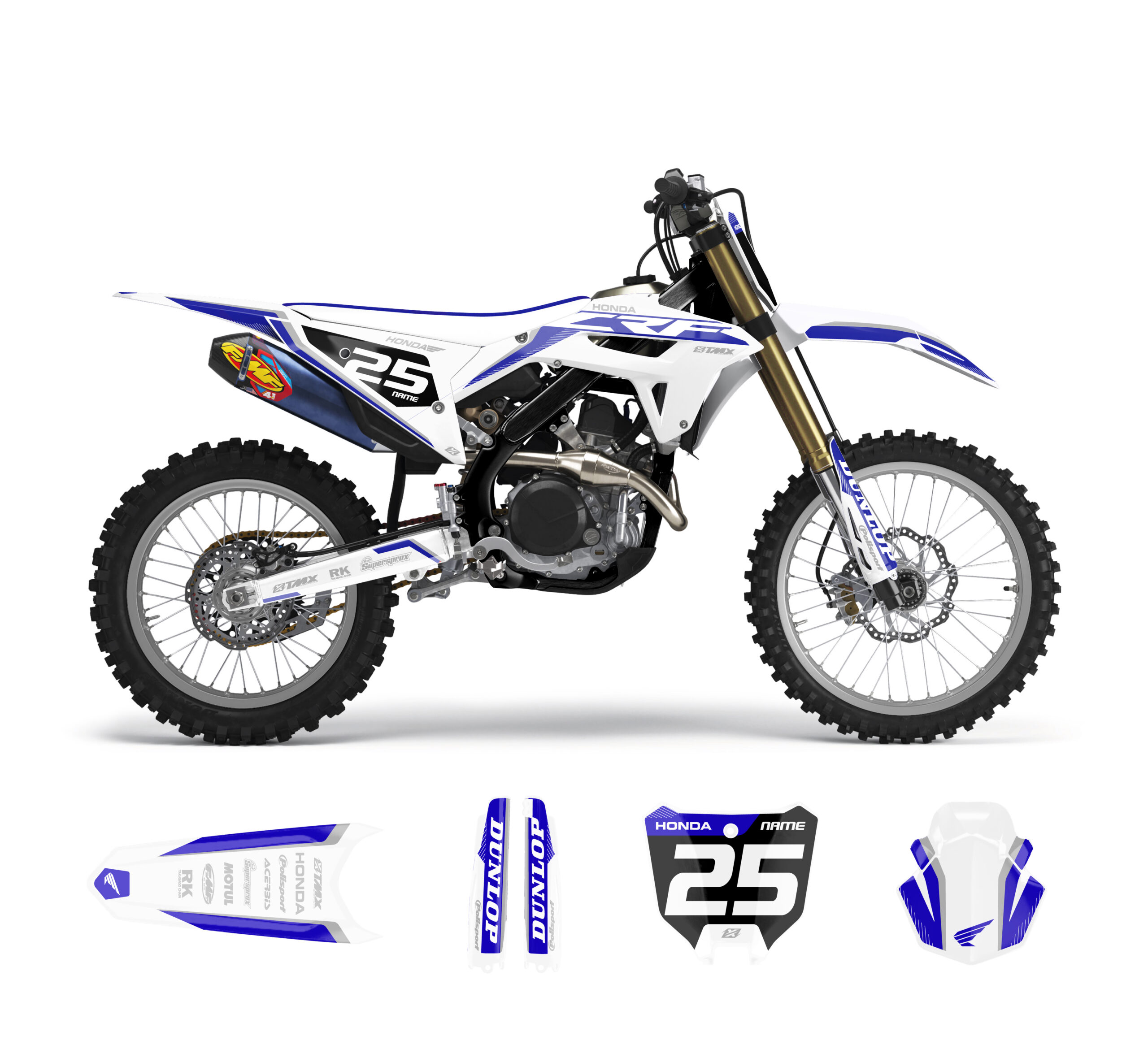 Reset Series graphics kit for Honda • TMX Graphics