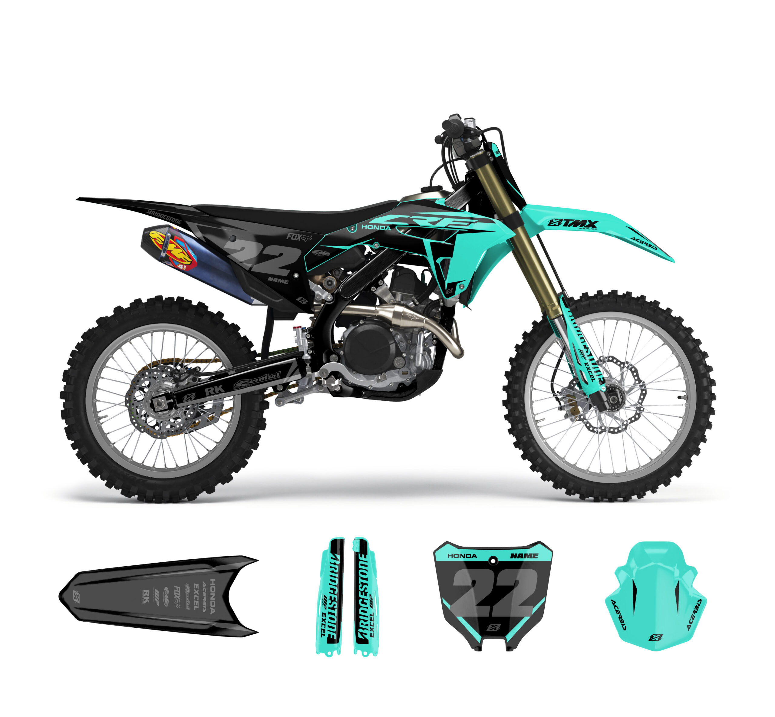 Rush Series graphics kit for Honda • TMX Graphics
