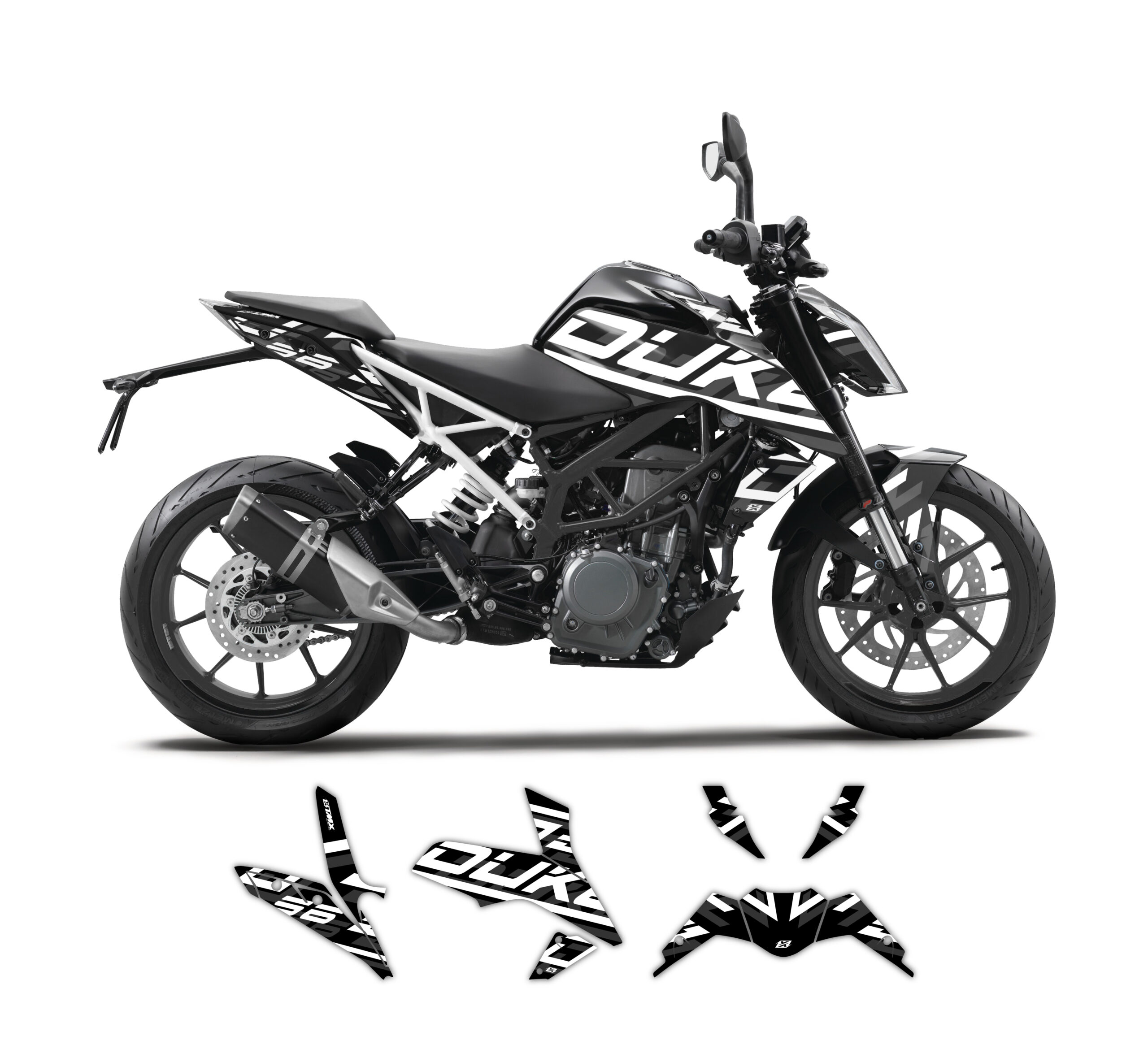 Echo Series graphics kit for KTM Duke 125 to 390 • TMX Graphics