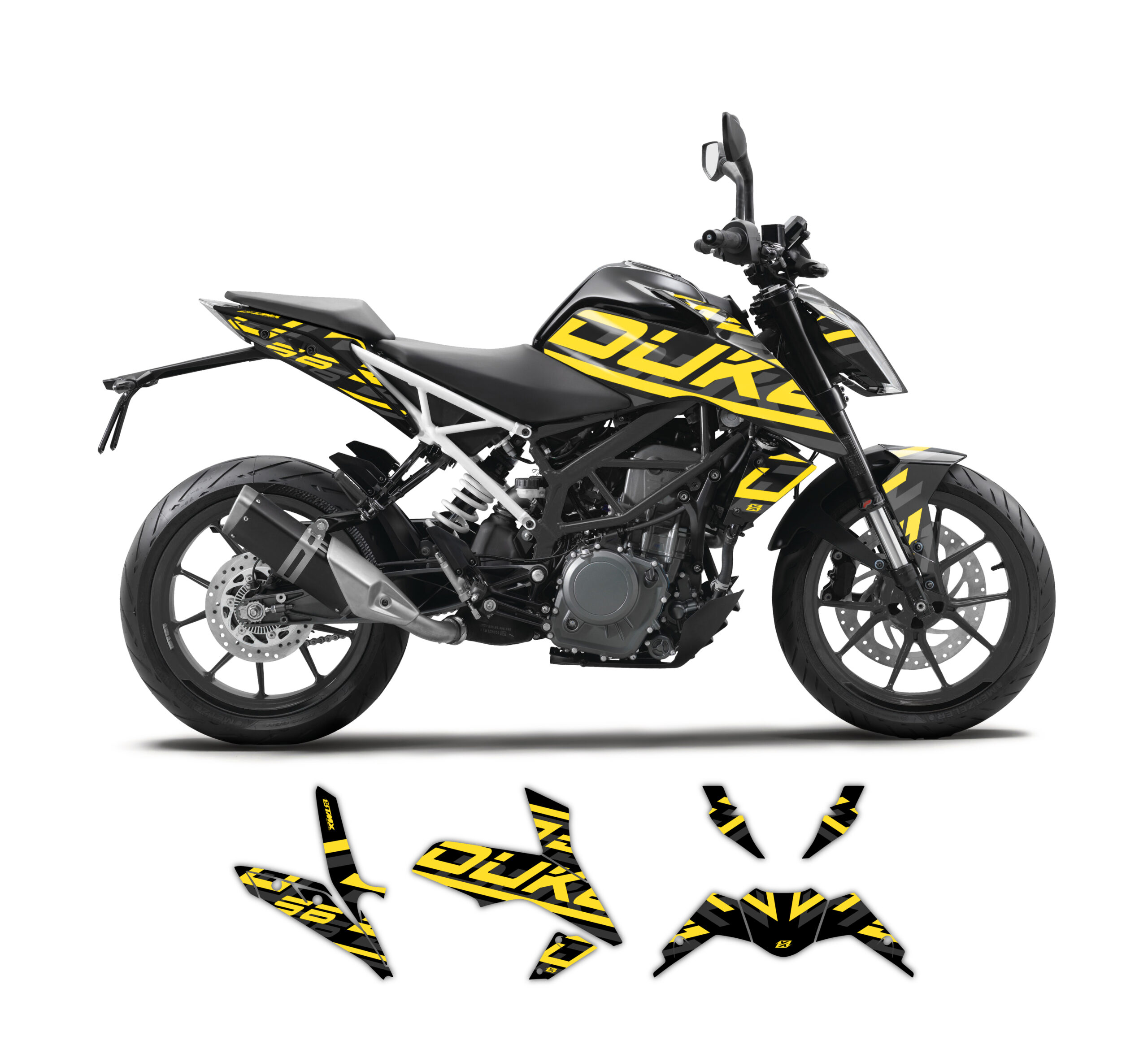 Echo Series graphics kit for KTM Duke 125 to 390 • TMX Graphics