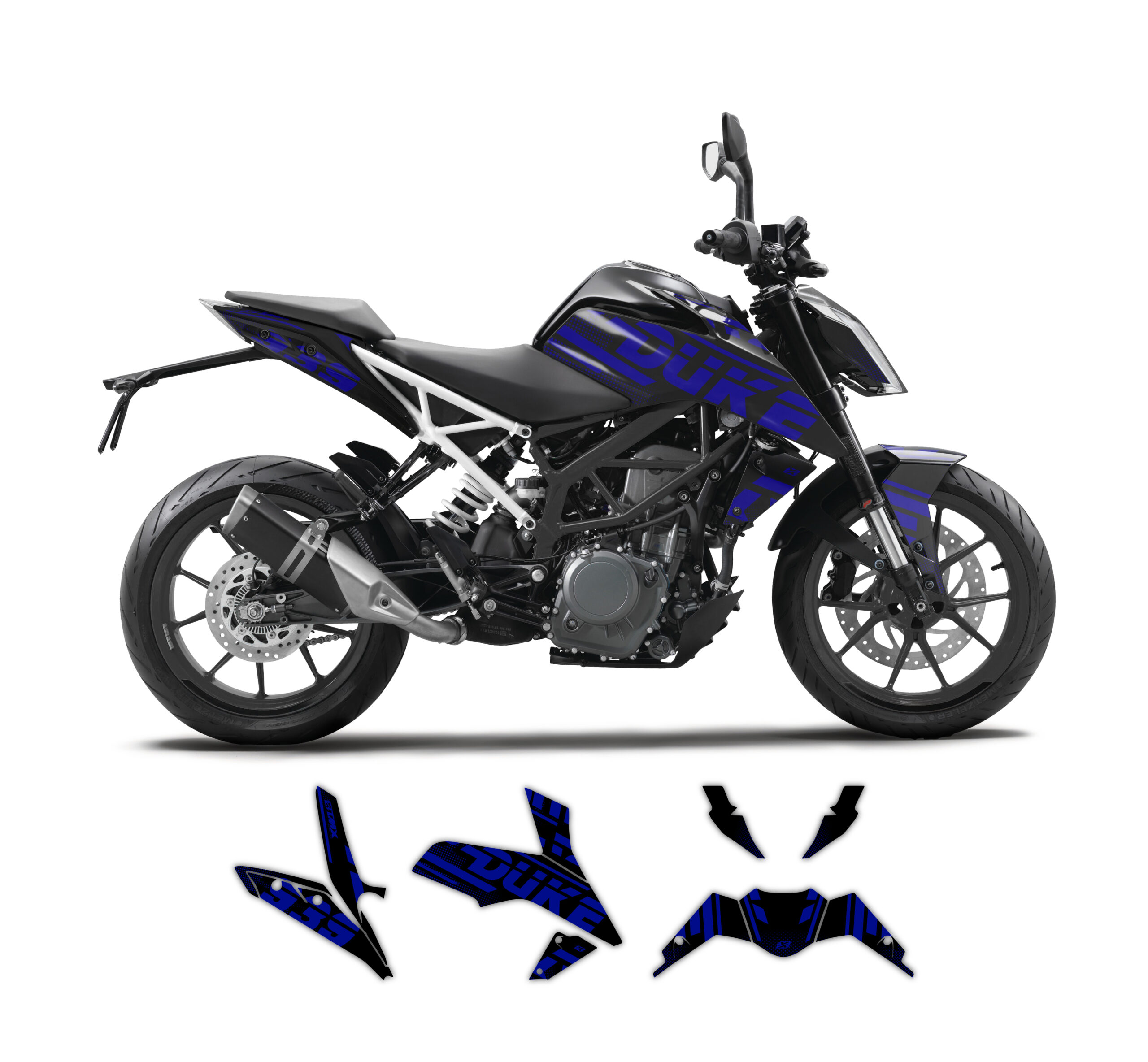 Runner Series graphics kit for KTM Duke 125 to 390 • TMX Graphics