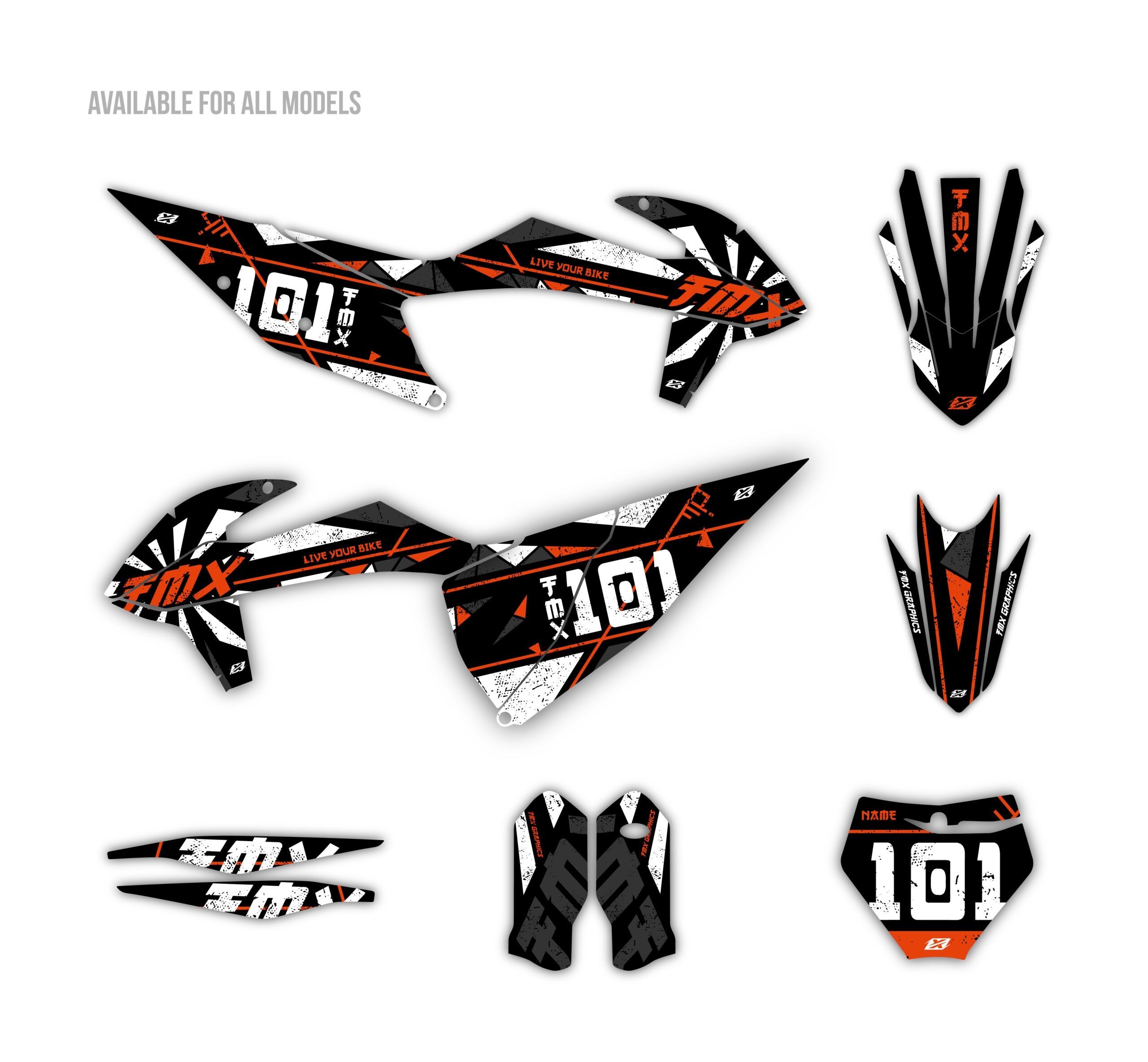 Shinobi Series graphics kit for KTM • TMX Graphics
