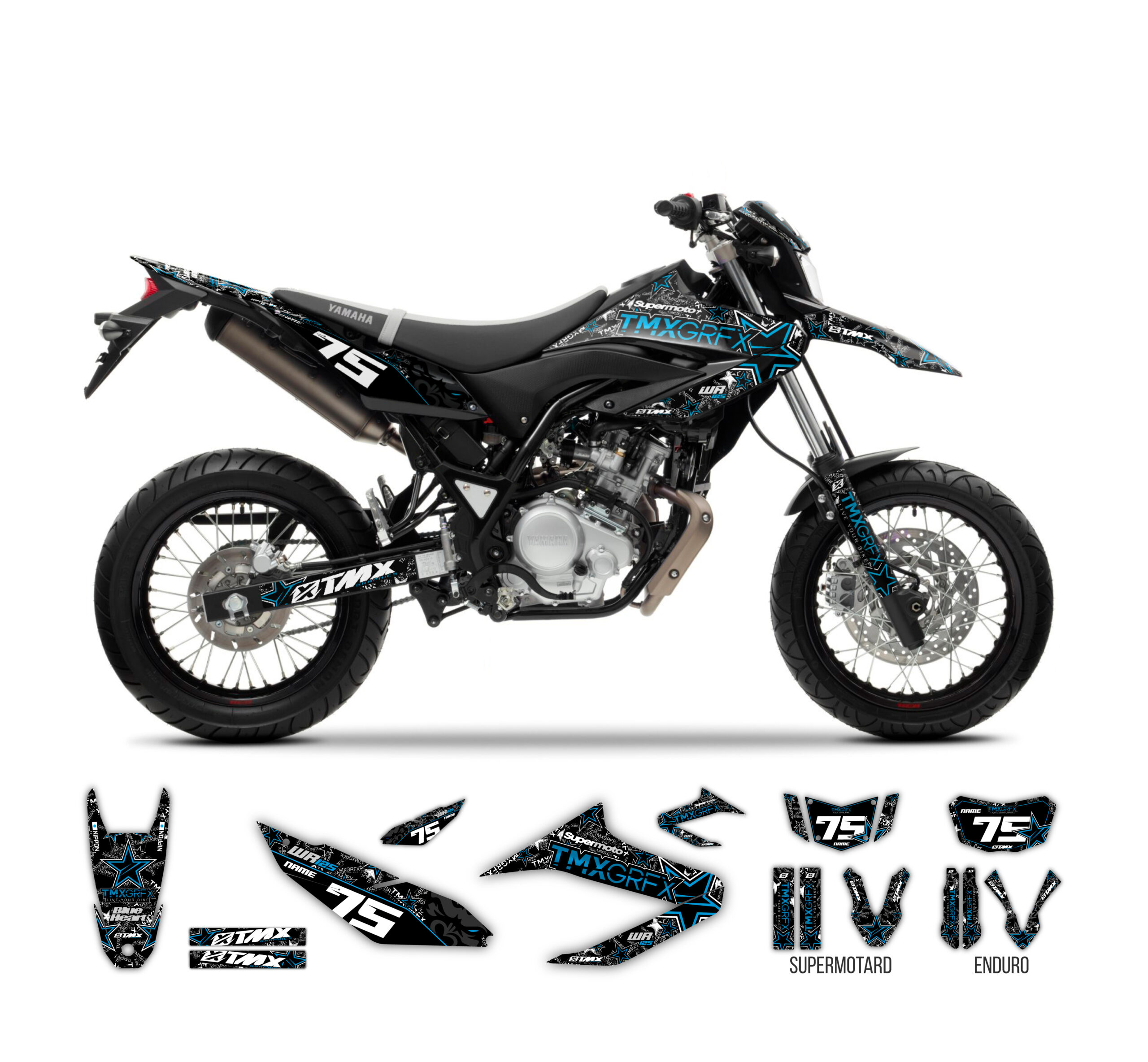 Rockstar Series graphics kit for Yamaha WR 125 • TMX Graphics