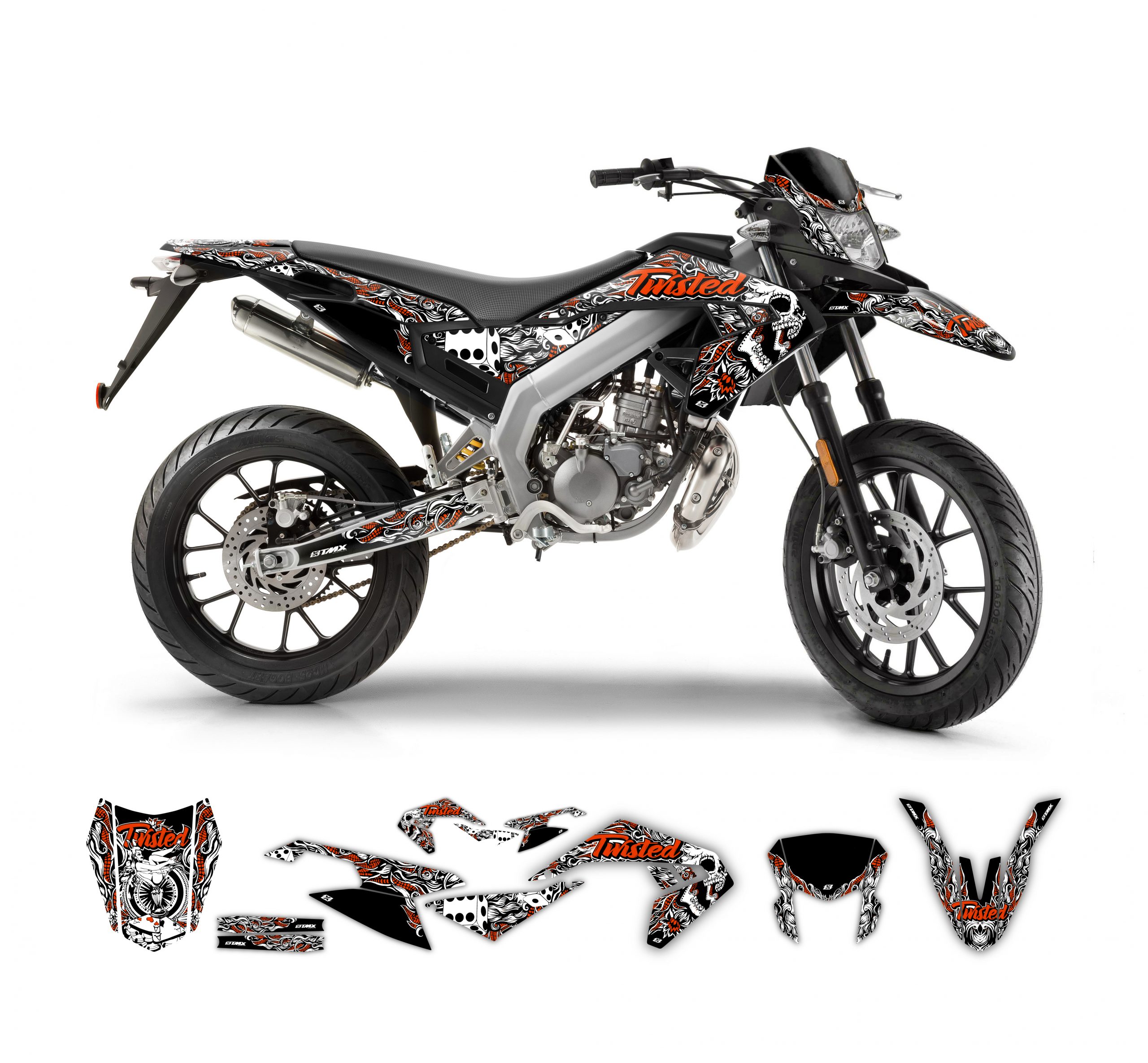 Twisted Series graphics kit for Aprilia RX and SX 50 • TMX Graphics