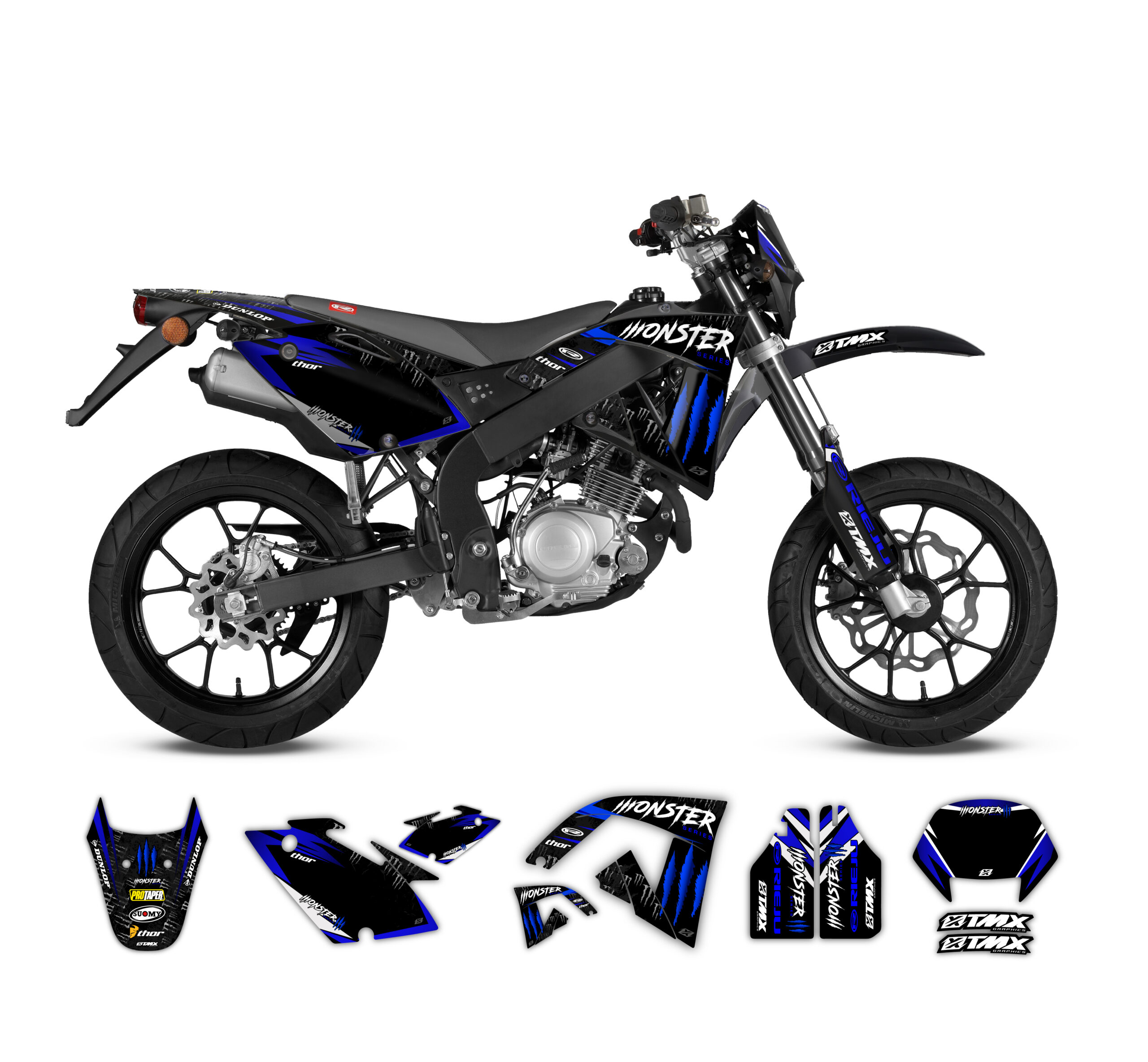 Monster Series graphics kit for Rieju SMX and MRX, 50 and 125 • TMX Graphics