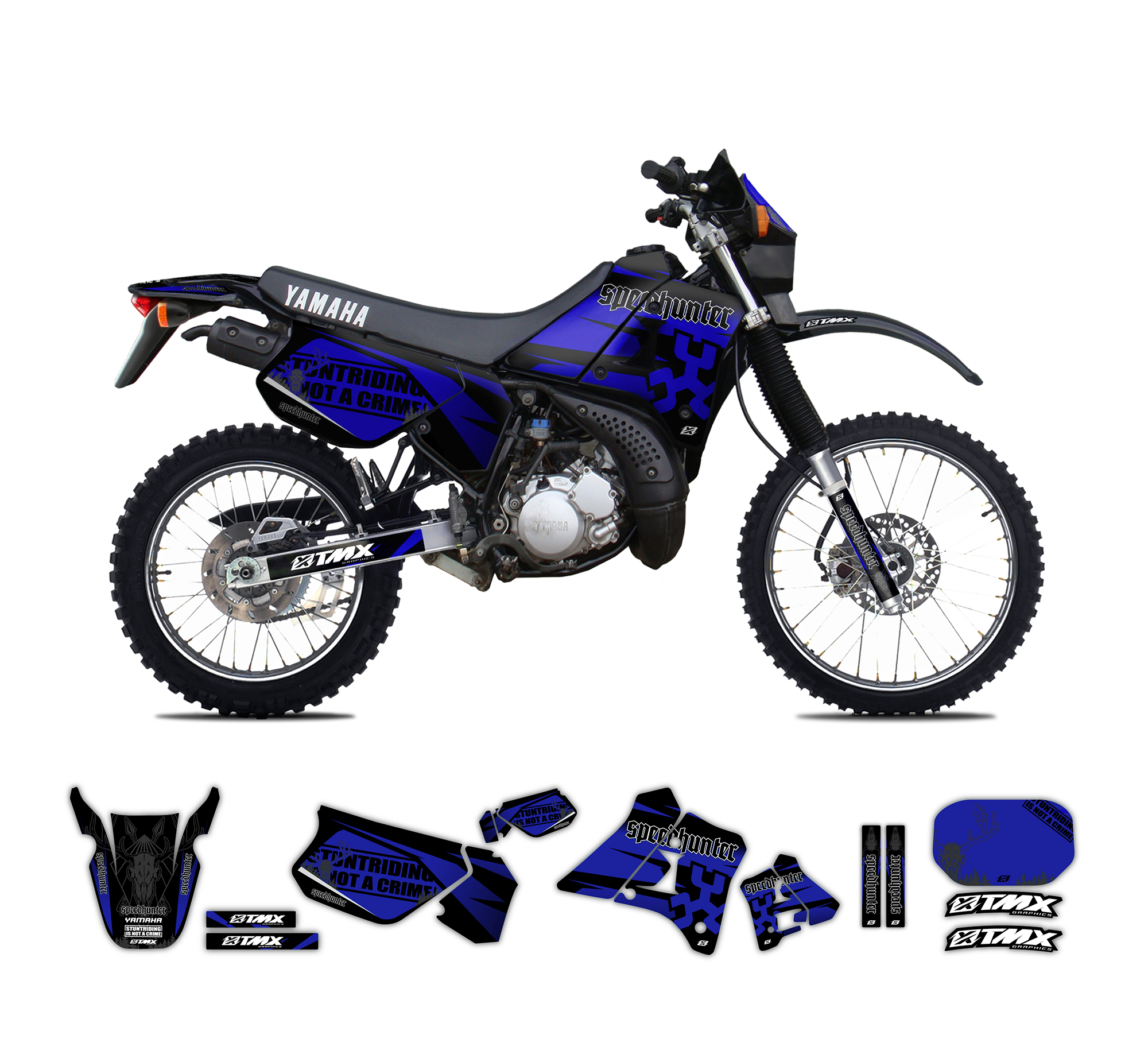 SpeedHunter Stunt Series graphics kit for Yamaha DT 125 • TMX Graphics