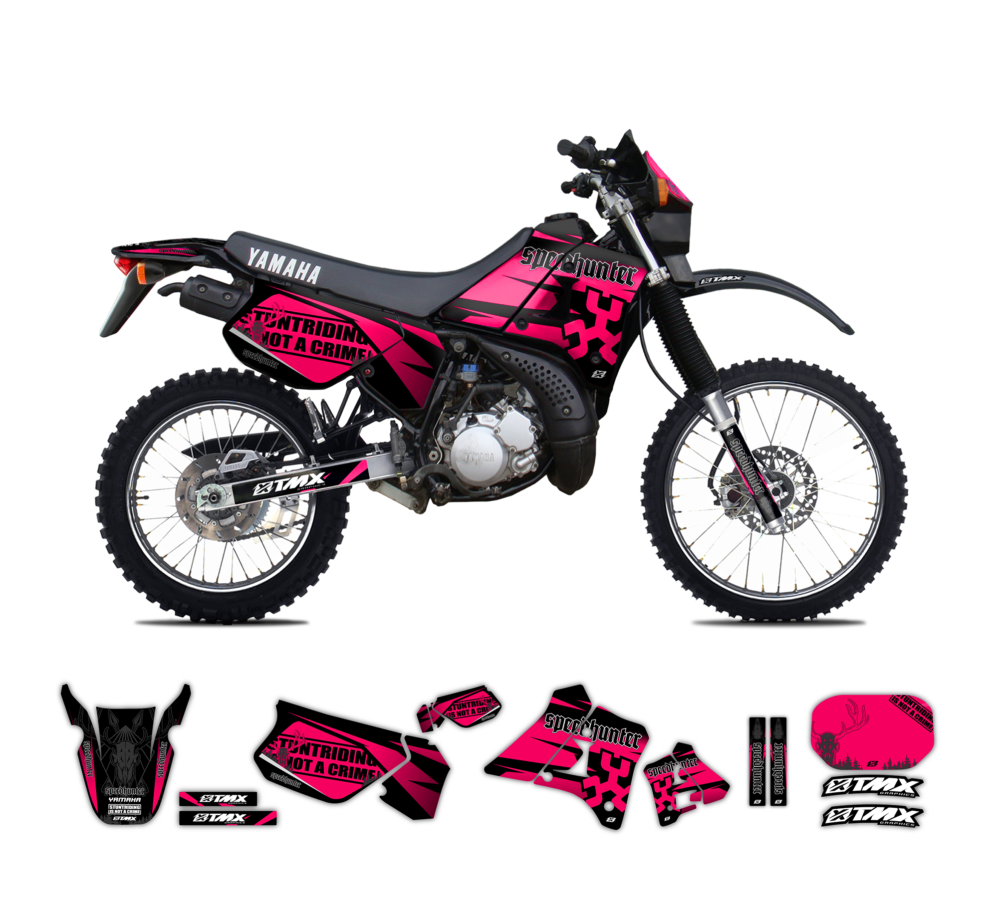 SpeedHunter Stunt Series graphics kit for Yamaha DT 125 • TMX Graphics