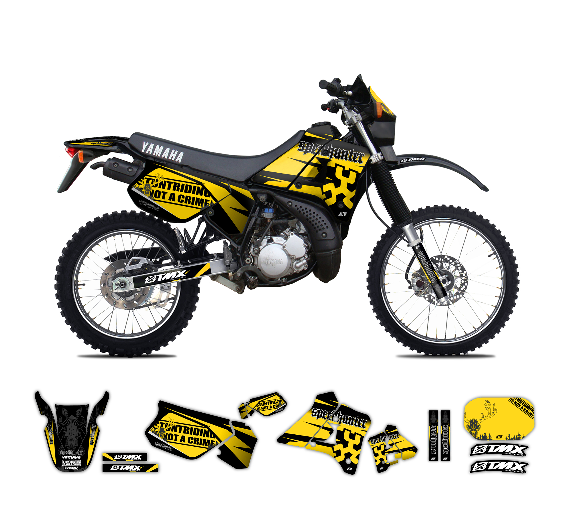 SpeedHunter Stunt Series graphics kit for Yamaha DT 125 • TMX Graphics