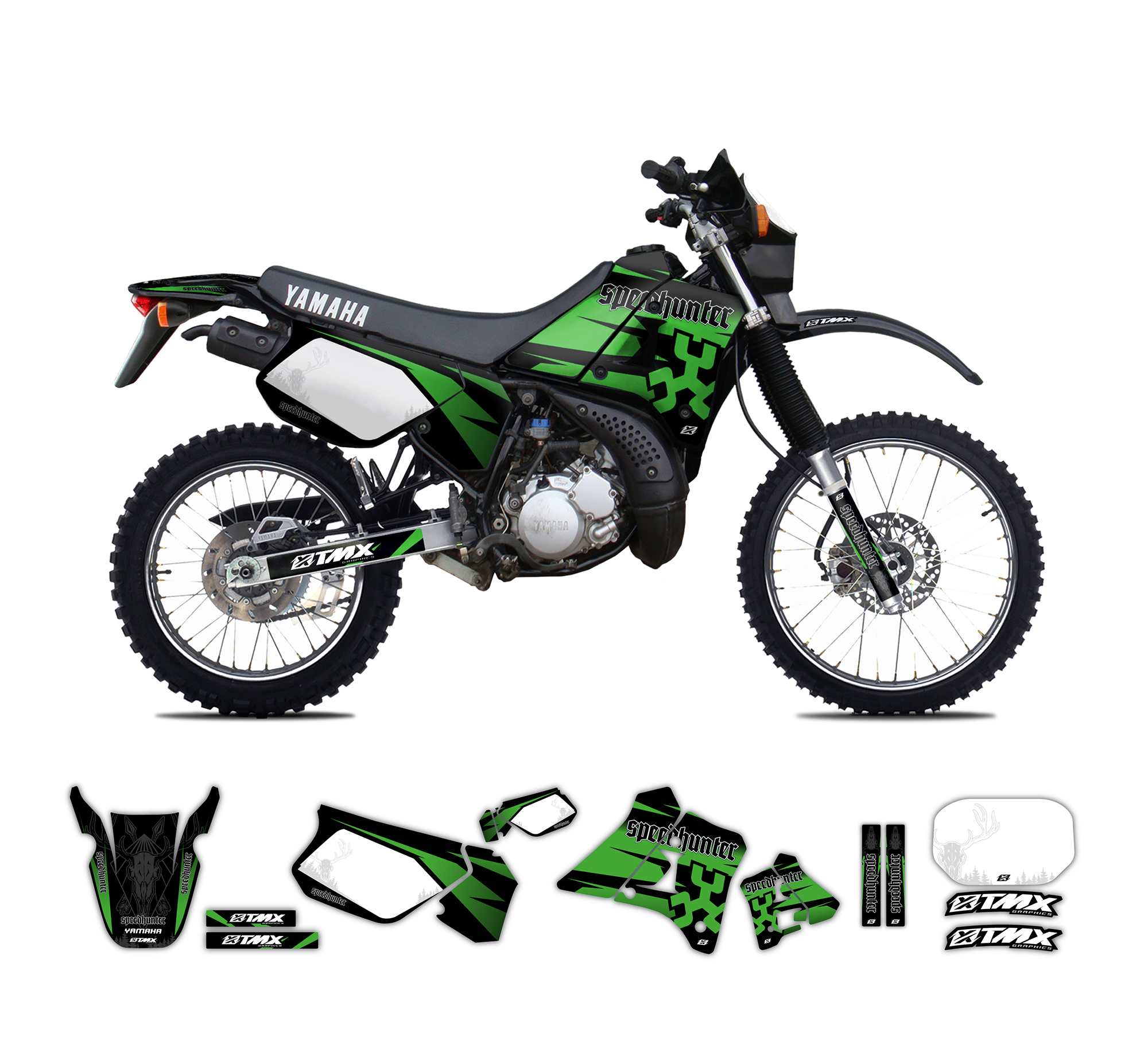 SpeedHunter Series graphics kit for Yamaha DT 125 • TMX Graphics
