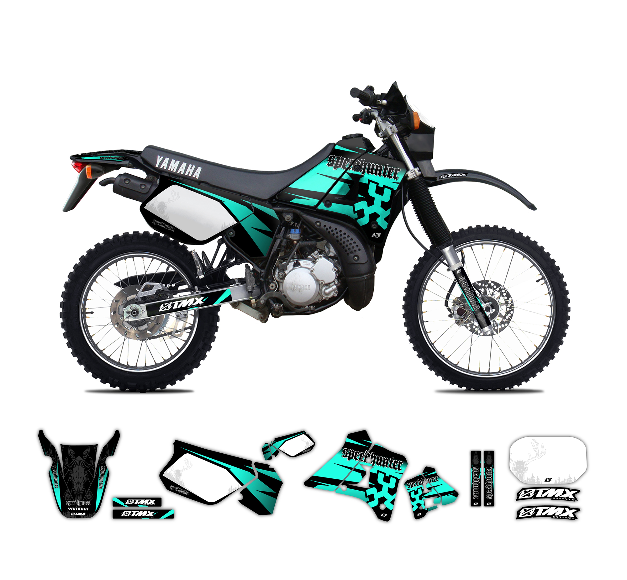 SpeedHunter Series graphics kit for Yamaha DT 125 • TMX Graphics