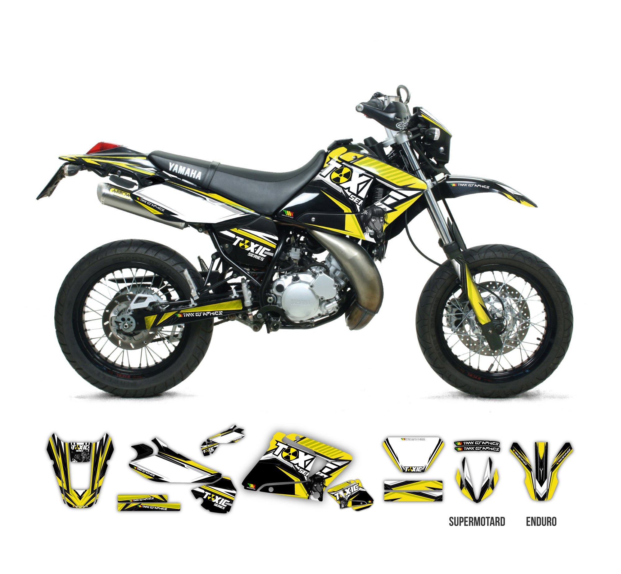 Toxic Series graphics kit for Yamaha DT 125 • TMX Graphics