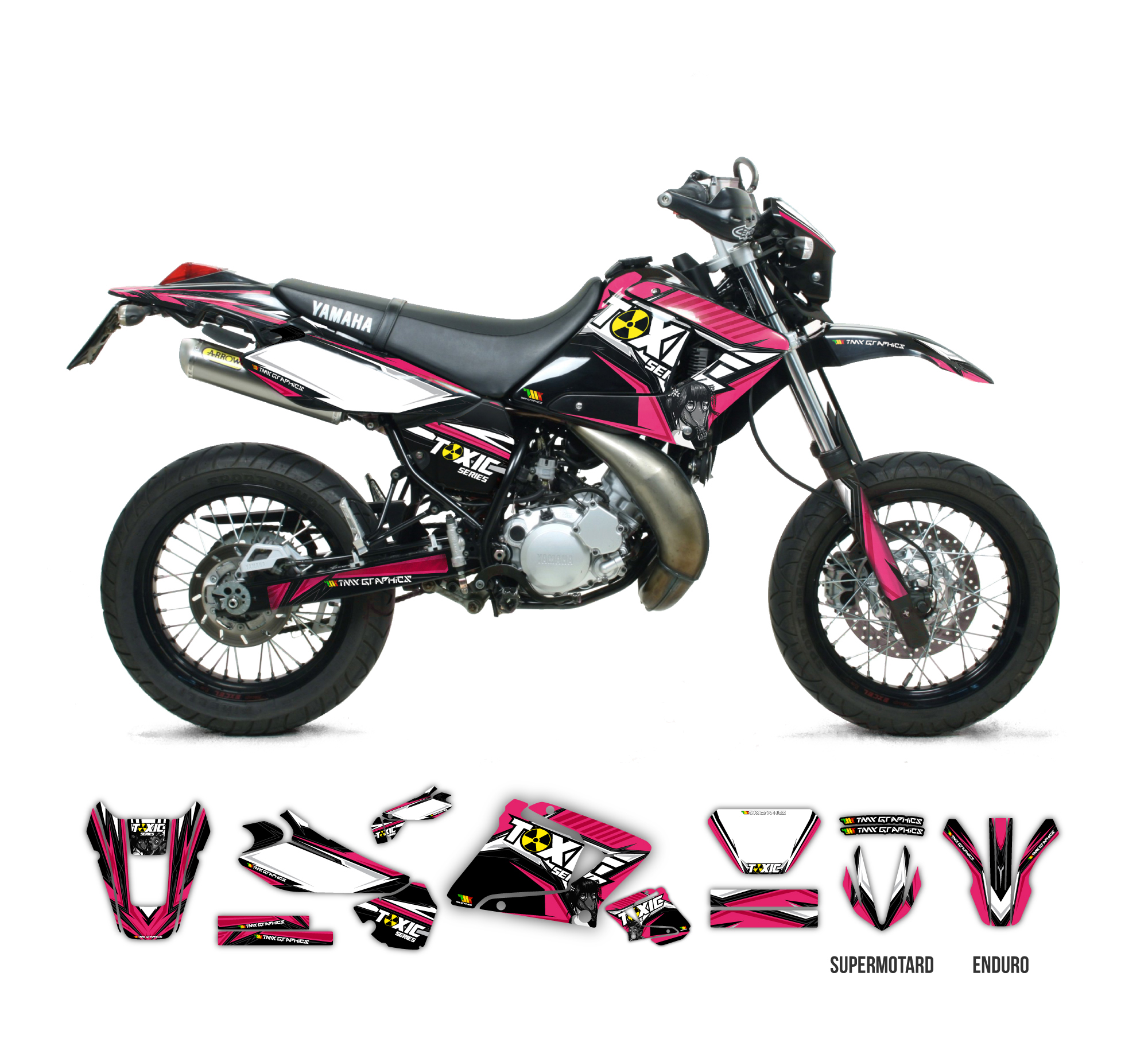 Toxic Series graphics kit for Yamaha DT 125 • TMX Graphics