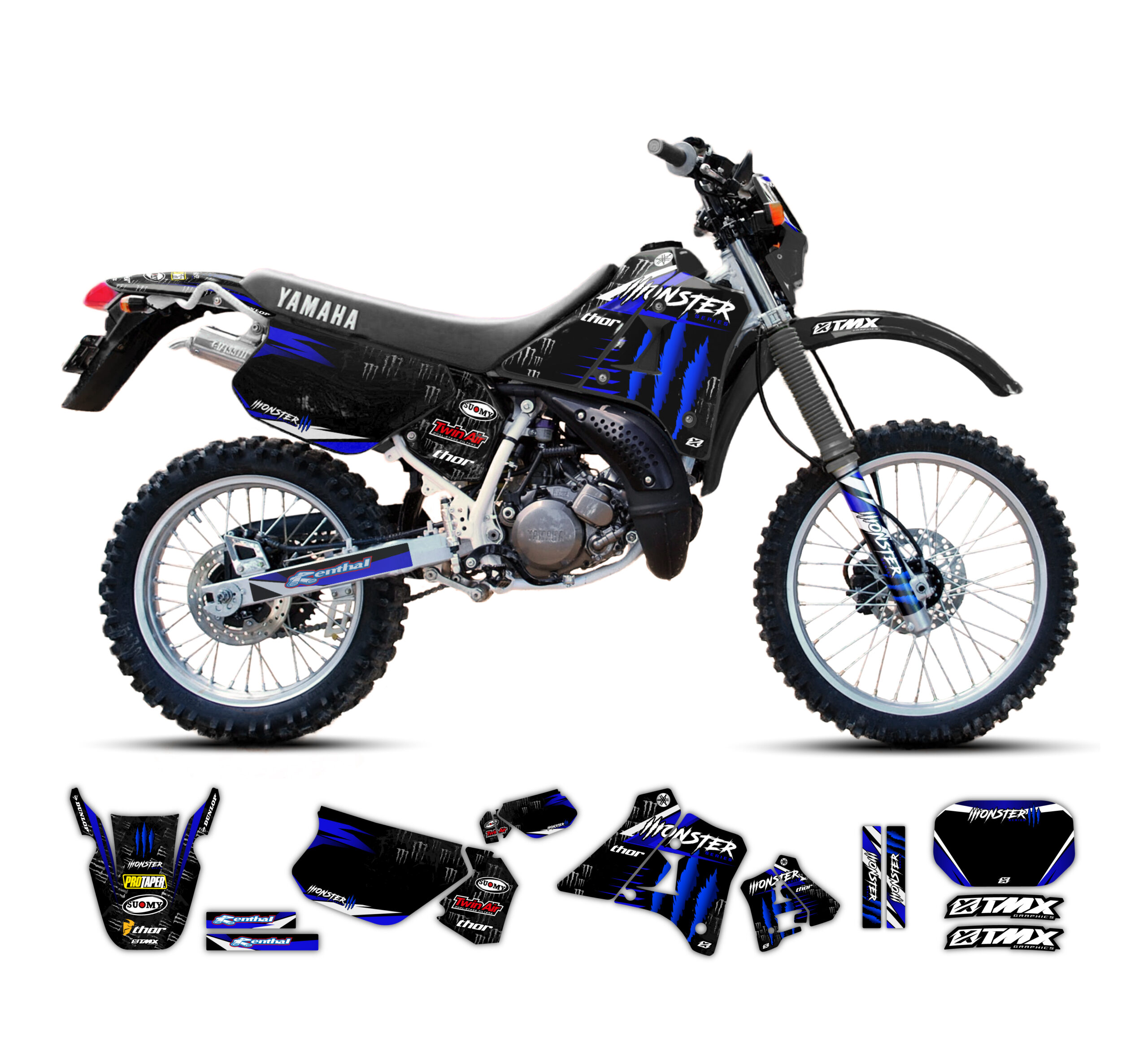 Monster Series graphics kit for Yamaha DT 125 • TMX Graphics