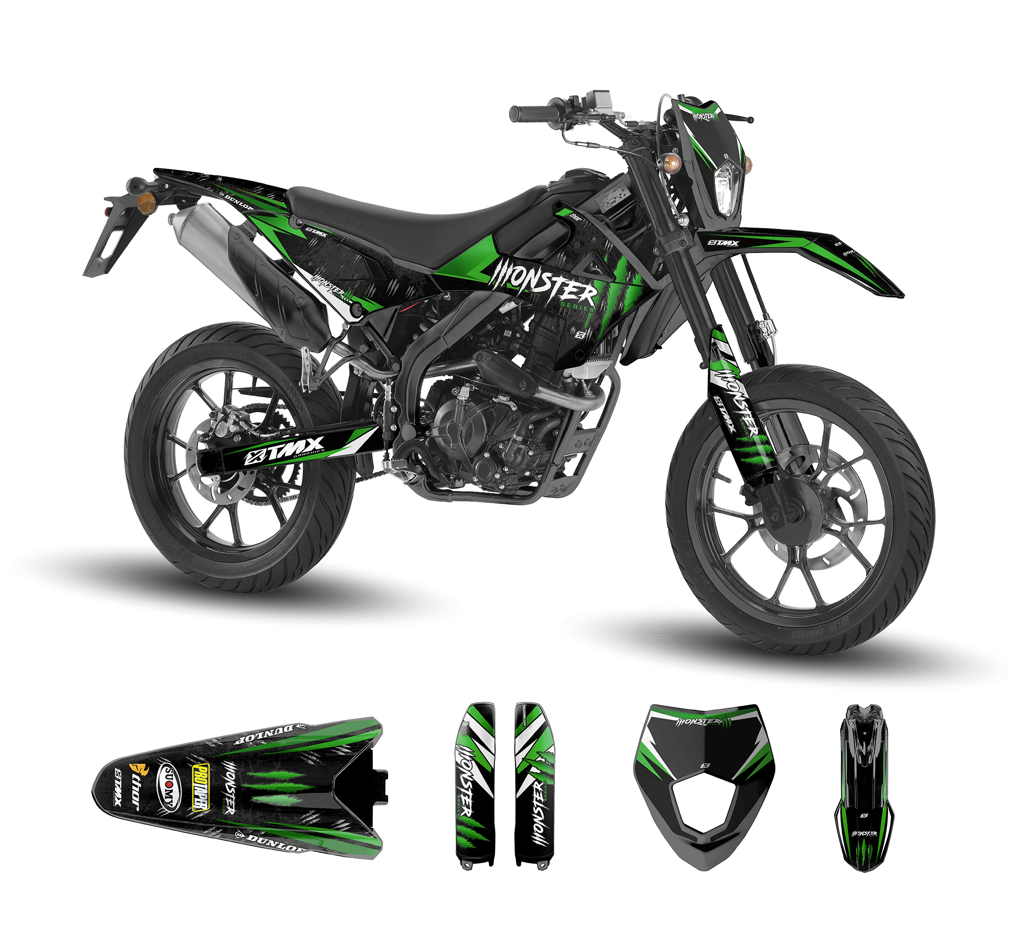 Monster Series graphics kit for Rieju MRT and Marathon, 50 and 125 ...
