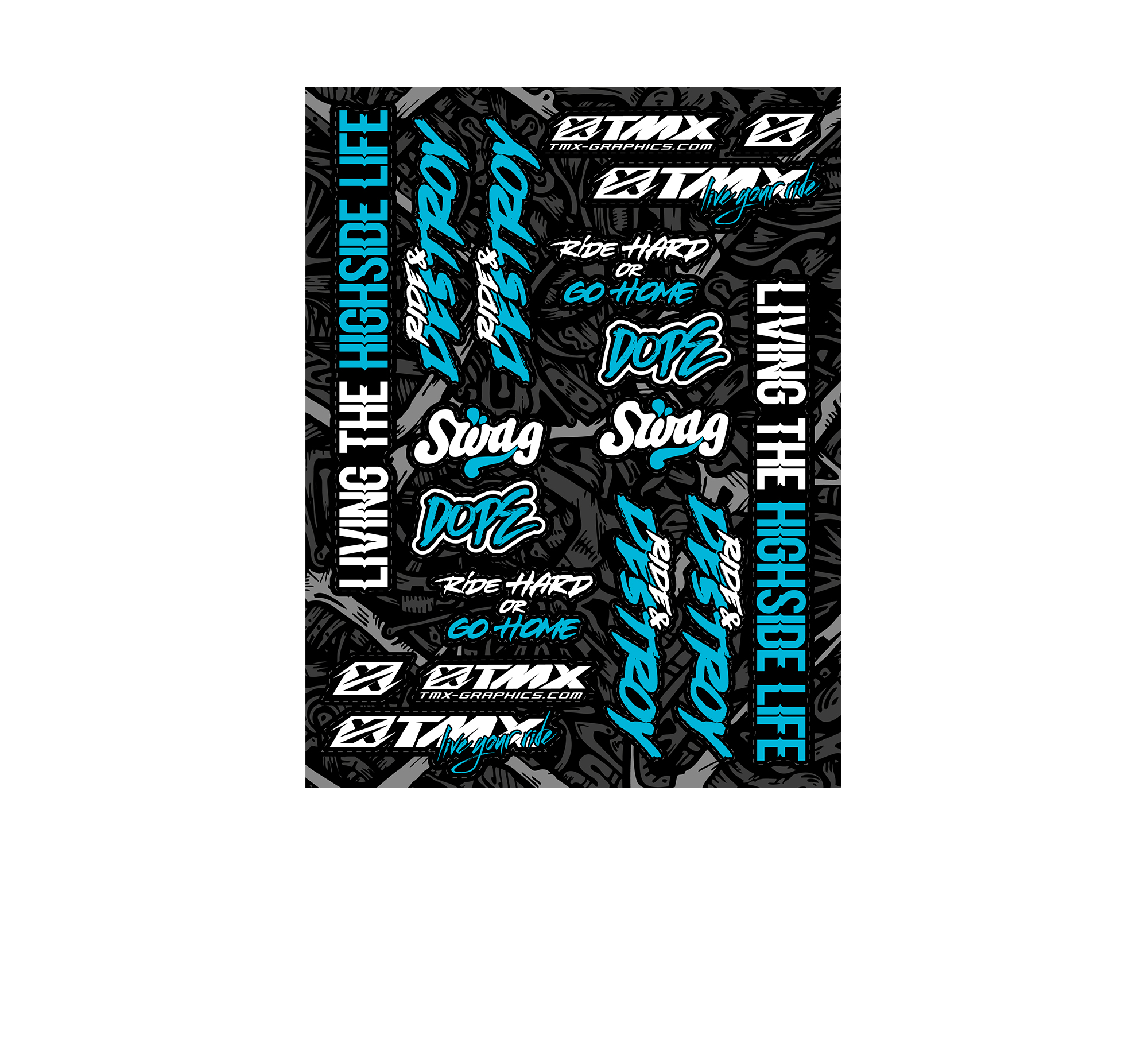 TMX Graphics Universal Stickers Sheet - Series ONE • TMX Graphics