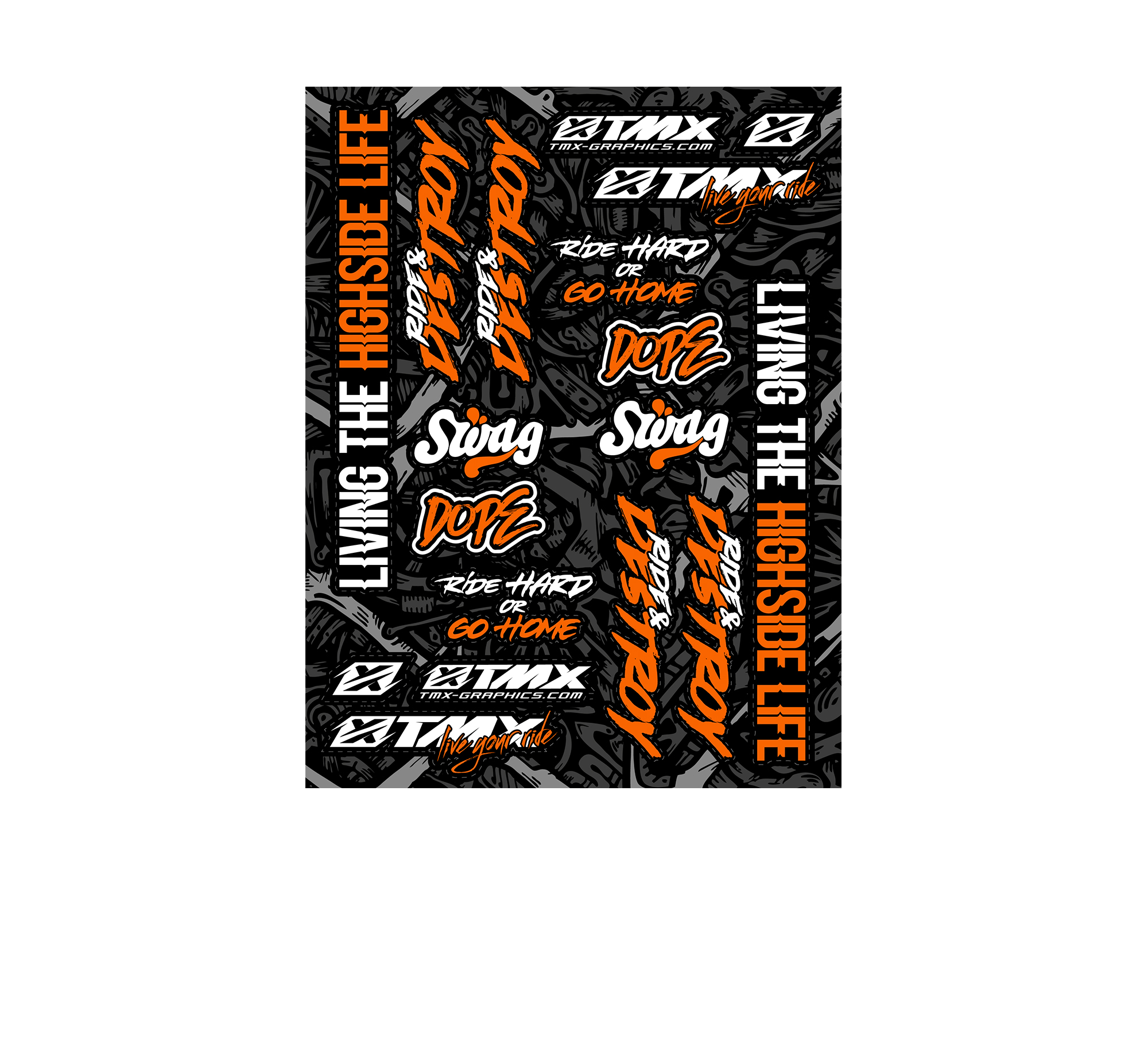 TMX Graphics Universal Stickers Sheet - Series ONE • TMX Graphics