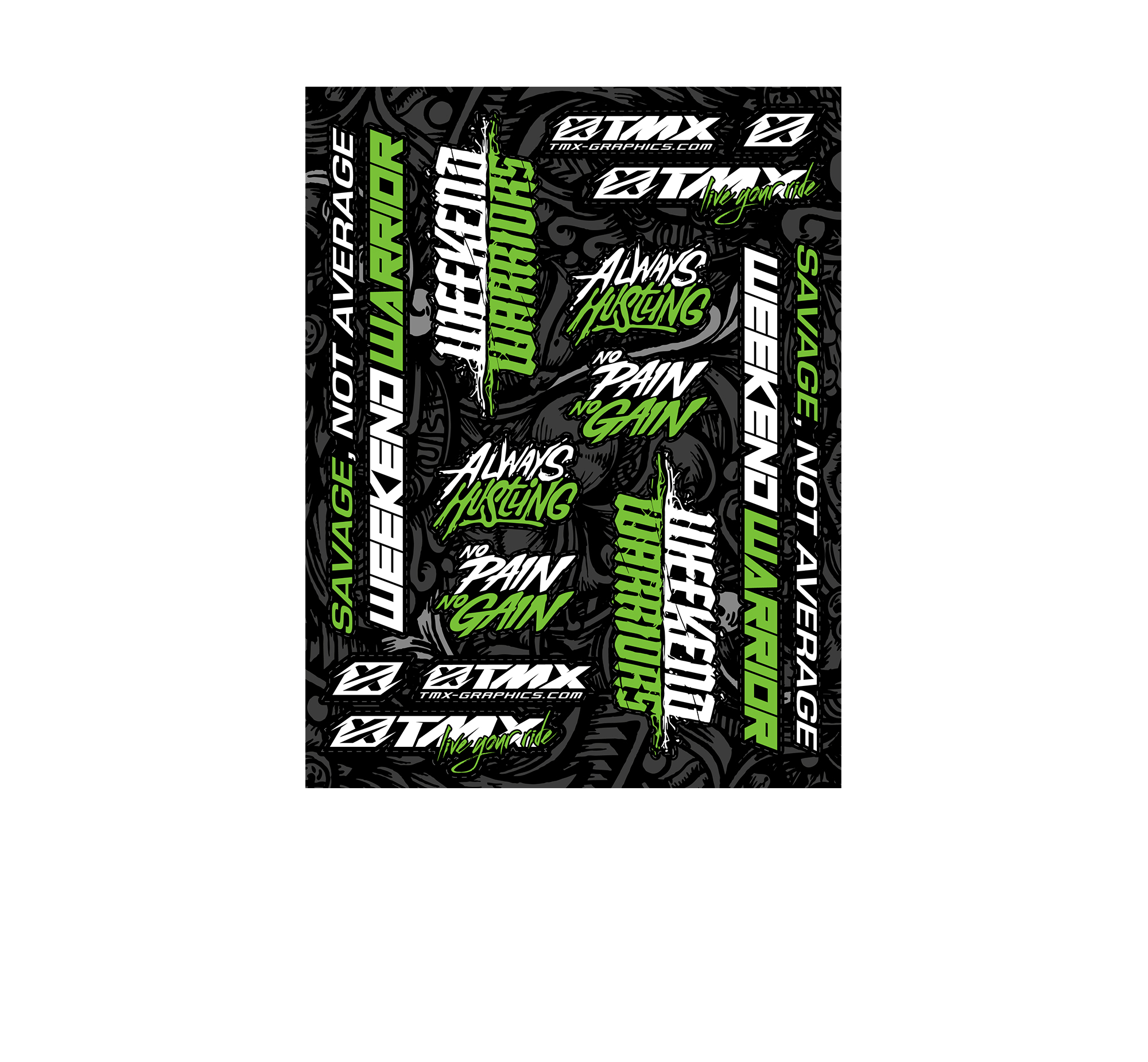 TMX Graphics Universal Stickers Sheet - Series THREE • TMX Graphics