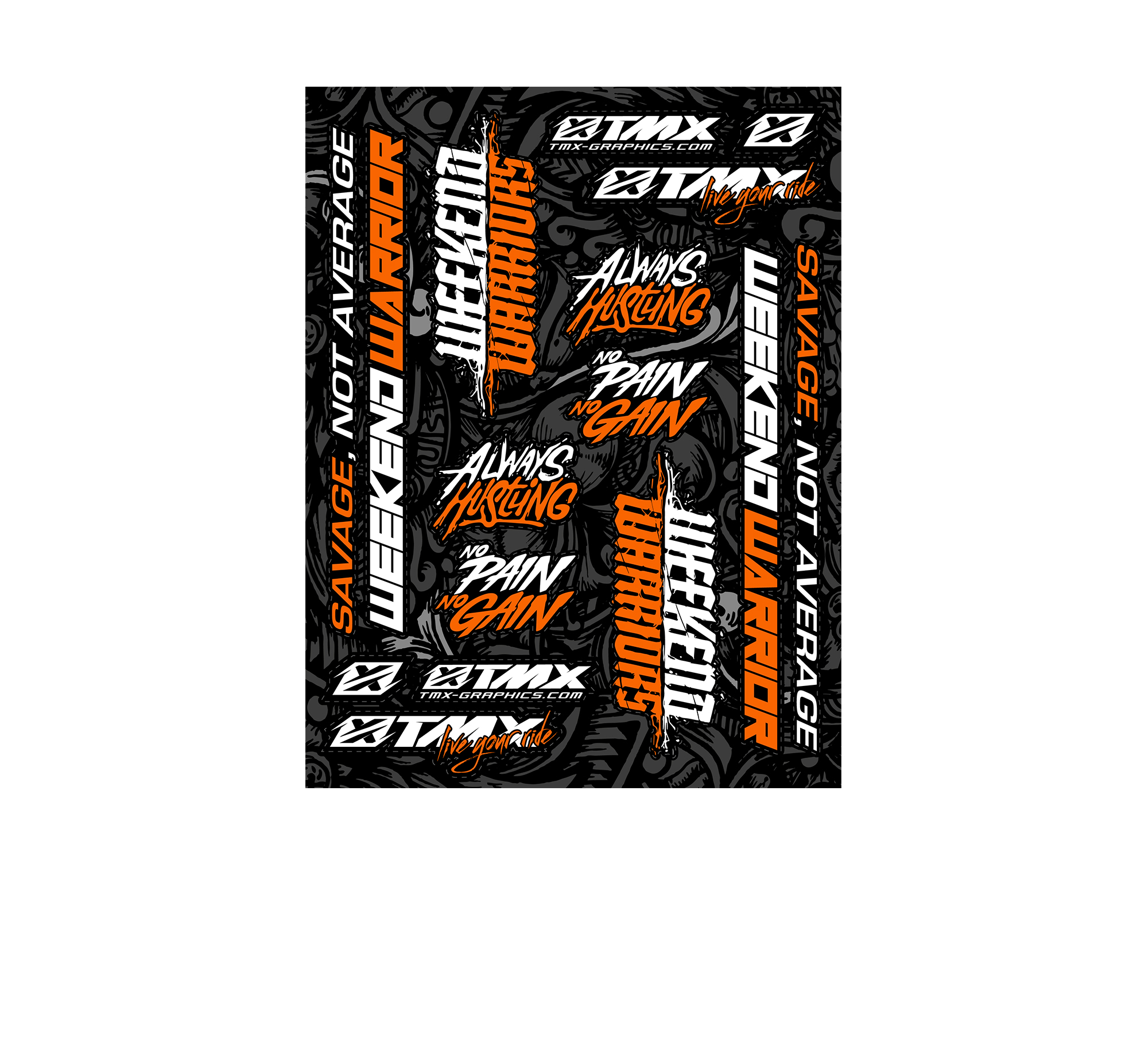 TMX Graphics Universal Stickers Sheet - Series THREE • TMX Graphics