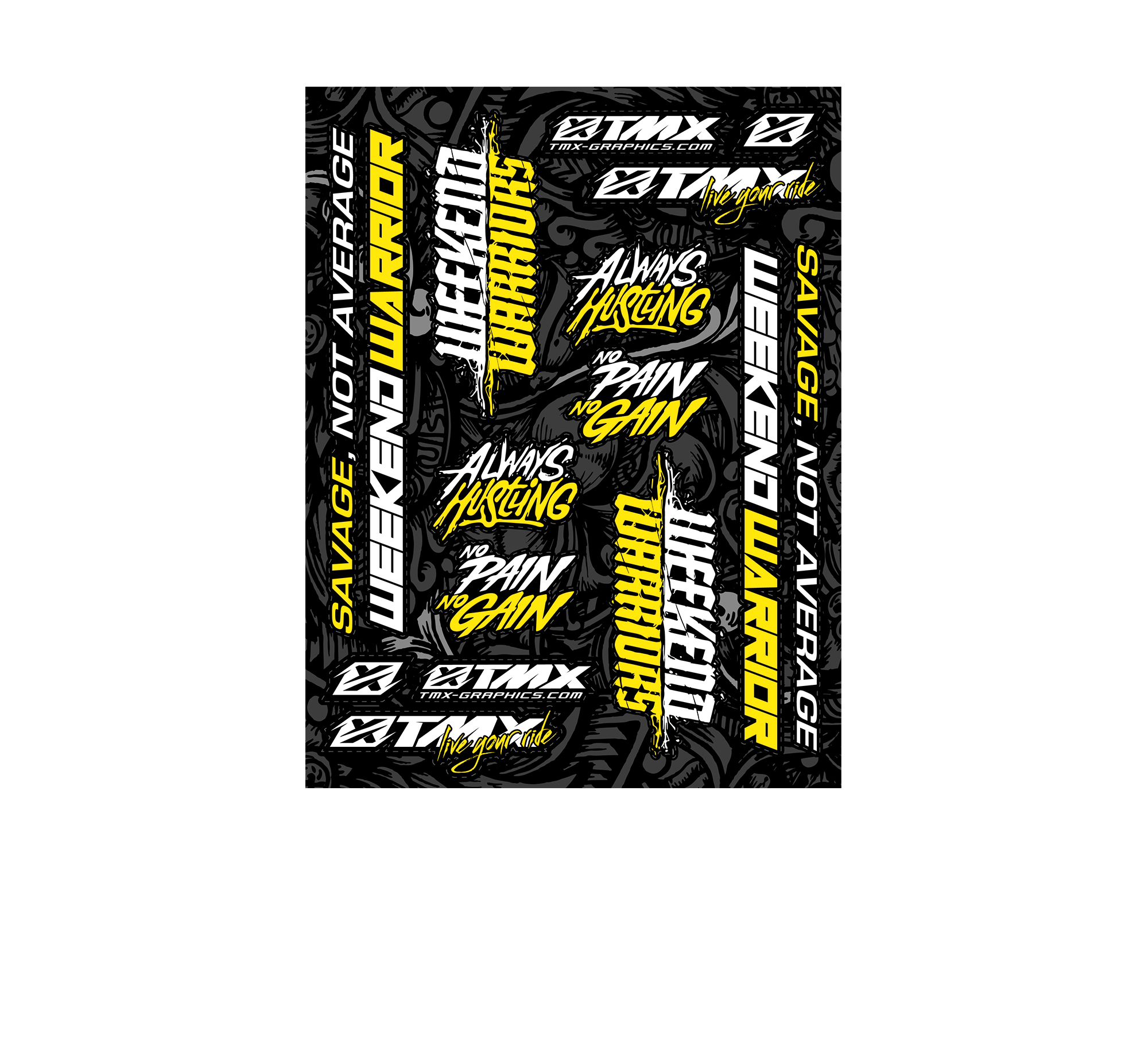 TMX Graphics Universal Stickers Sheet - Series THREE • TMX Graphics